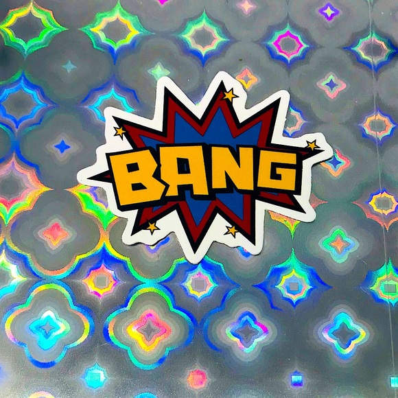 Wall Decor | Bang Action Bubble Comic Book Vibes Contrast Sticker ...